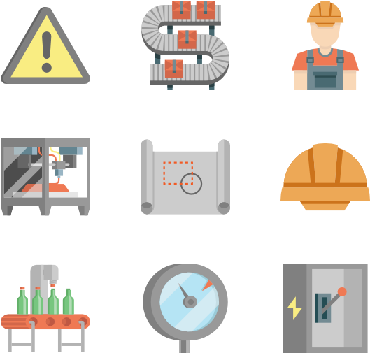 Production Line Collection - Production Line Flat Icon Clipart - Large ...