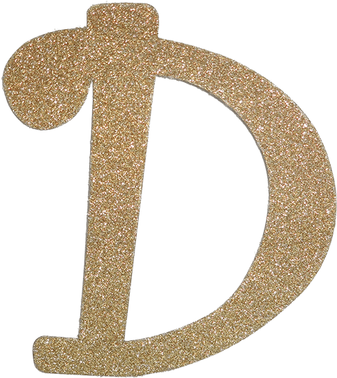 Glitter Gold Letter D Clipart - Large Size Png Image - PikPng