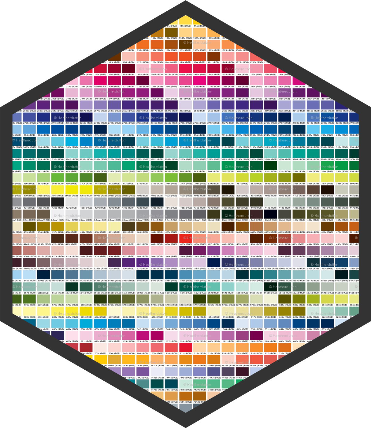 Pantone Colors Coated Clipart - Large Size Png Image - PikPng
