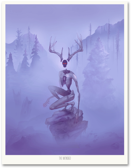 This One By Gavin Gray Valentine Also Captures The - Wendigo Watercolor ...