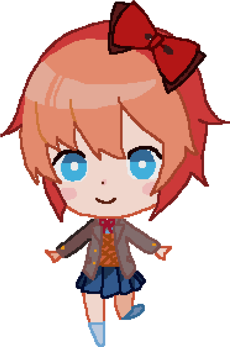 Sayori Chibi - Doki Doki Literature Club Sayori Chibi Clipart - Large Size Png Image - PikPng
