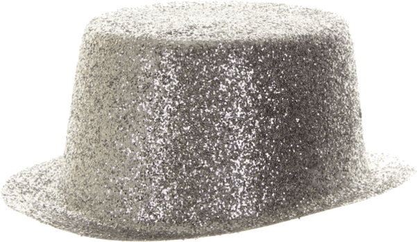 Download Silver Glitter Top Hat - Glitter Hat Png Clipart Png Download ...