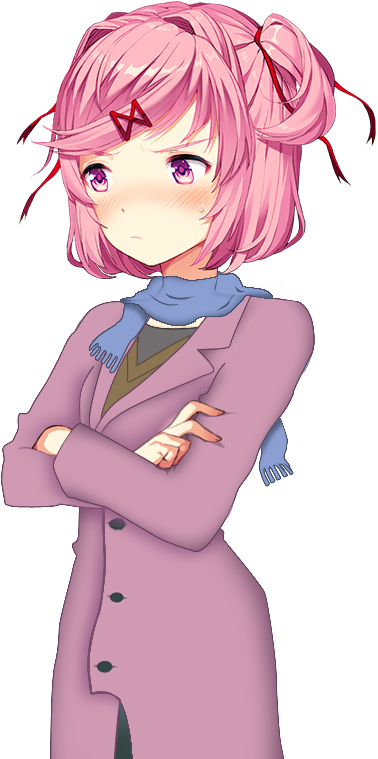 Ddlc - Doki Doki Literature Club Natsuki Poses Clipart - Large Size Png ...