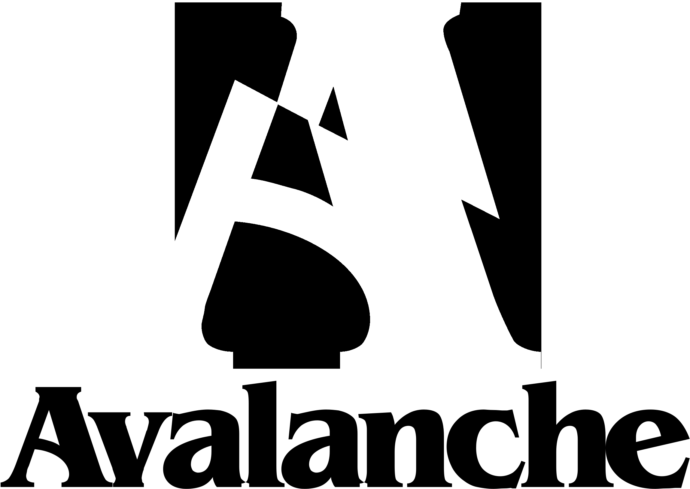 Avalanche Logo Black And White - Graphic Design Clipart - Large Size ...