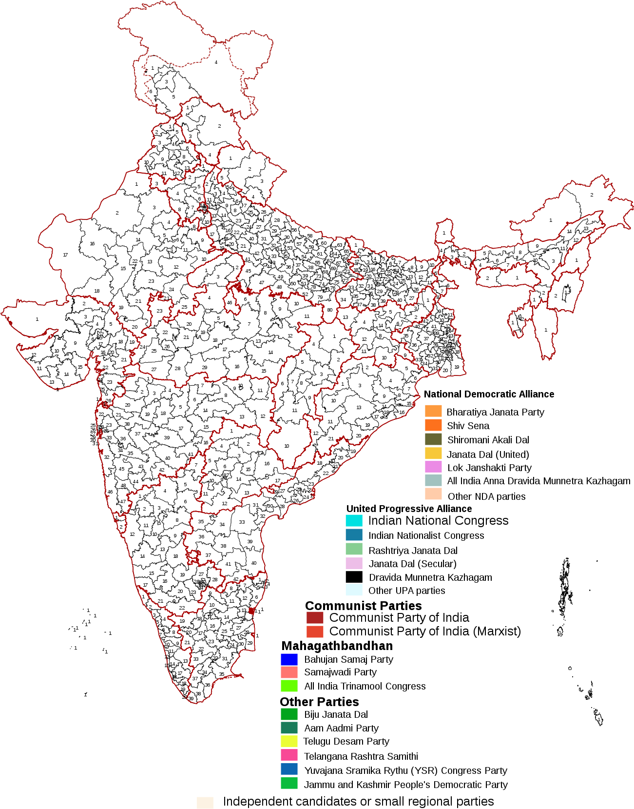 Download Indian General Election Lok Sabha Election 2019 Total Seats