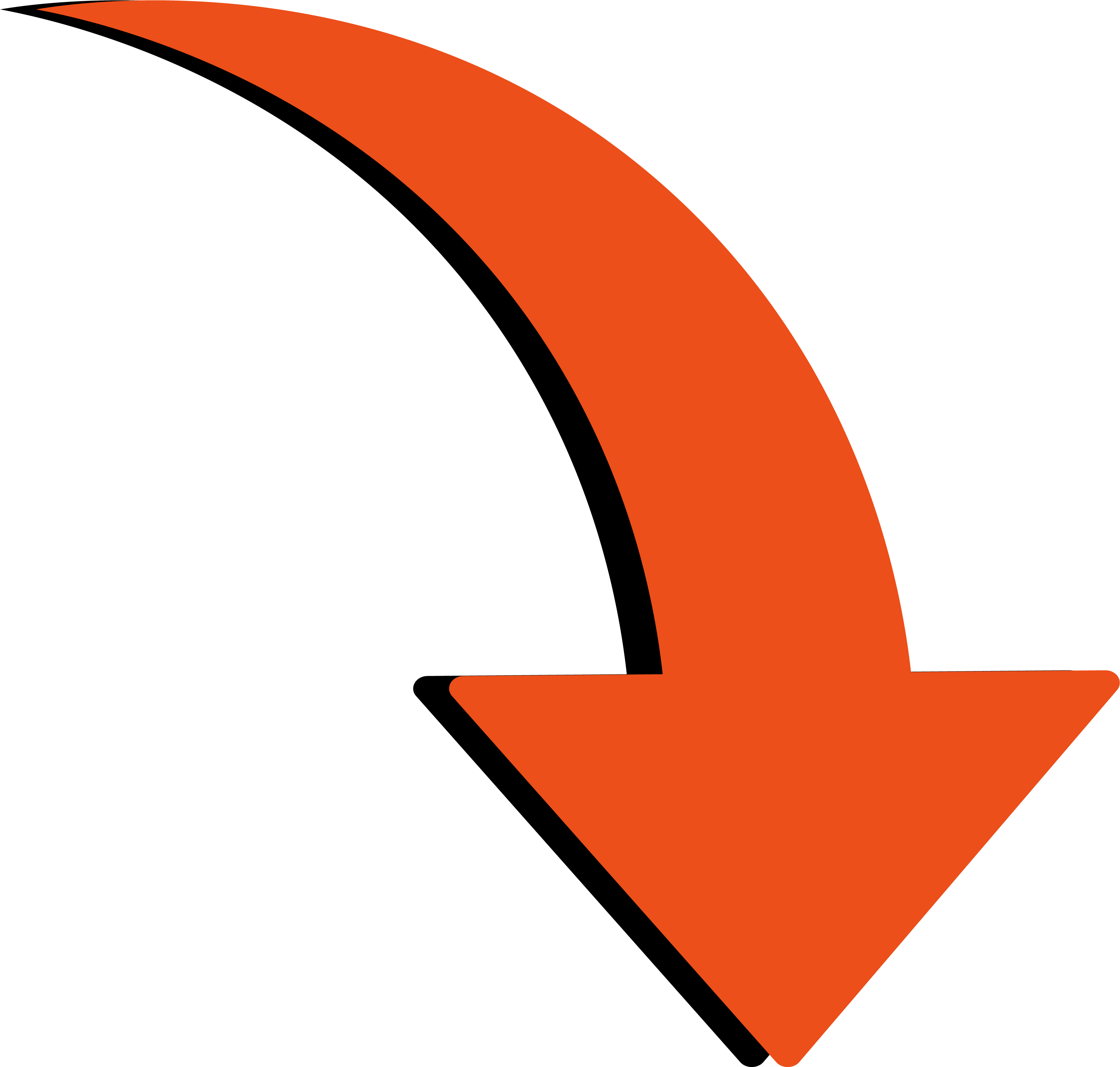 Orange Arrow Clipart - Large Size Png Image - PikPng