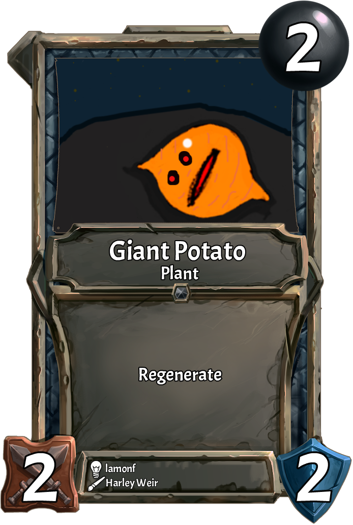 [card] Giant Potato - Card Game Clipart - Large Size Png Image - PikPng