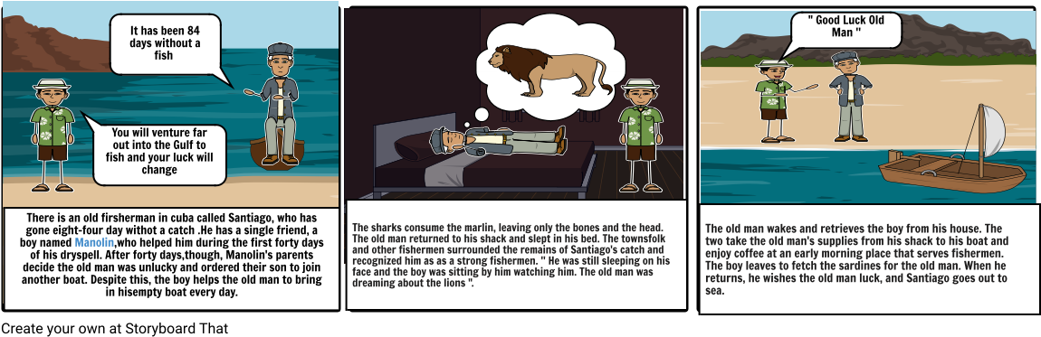 The Old Man And The Sea - Cartoon Clipart - Large Size Png Image - PikPng