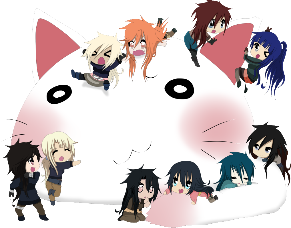 My Chibi Girls - Cartoon Clipart - Large Size Png Image - PikPng