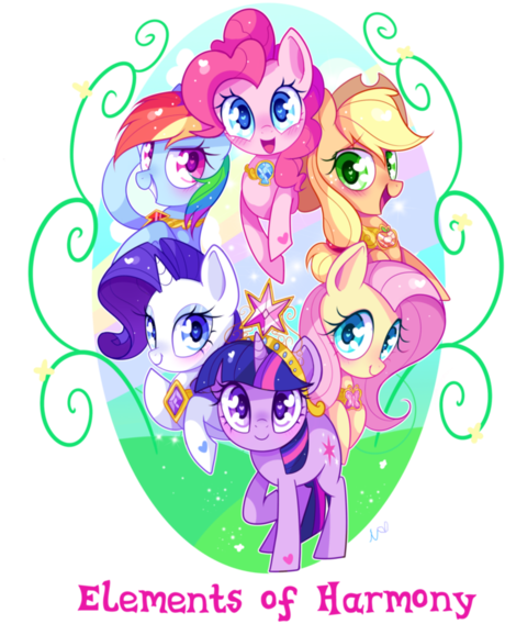 Mane 6 As Cute Clipart - Large Size Png Image - PikPng