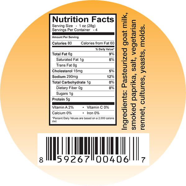 Goat Milk Cheese Ingredient Label - Bomb Burrito Nutrition Facts ...