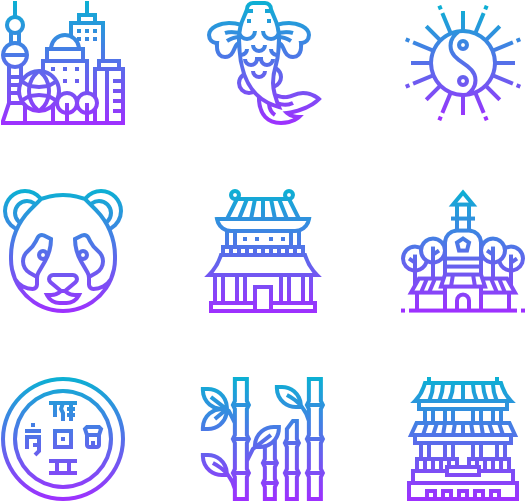 China Symbols - Chinese Symbols Icons Clipart - Large Size Png Image ...
