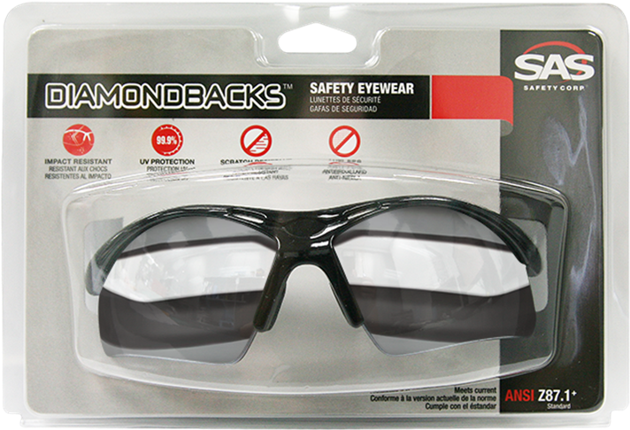 Sas Diamondback Safety Glasses - Goggles Clipart - Large Size Png Image ...