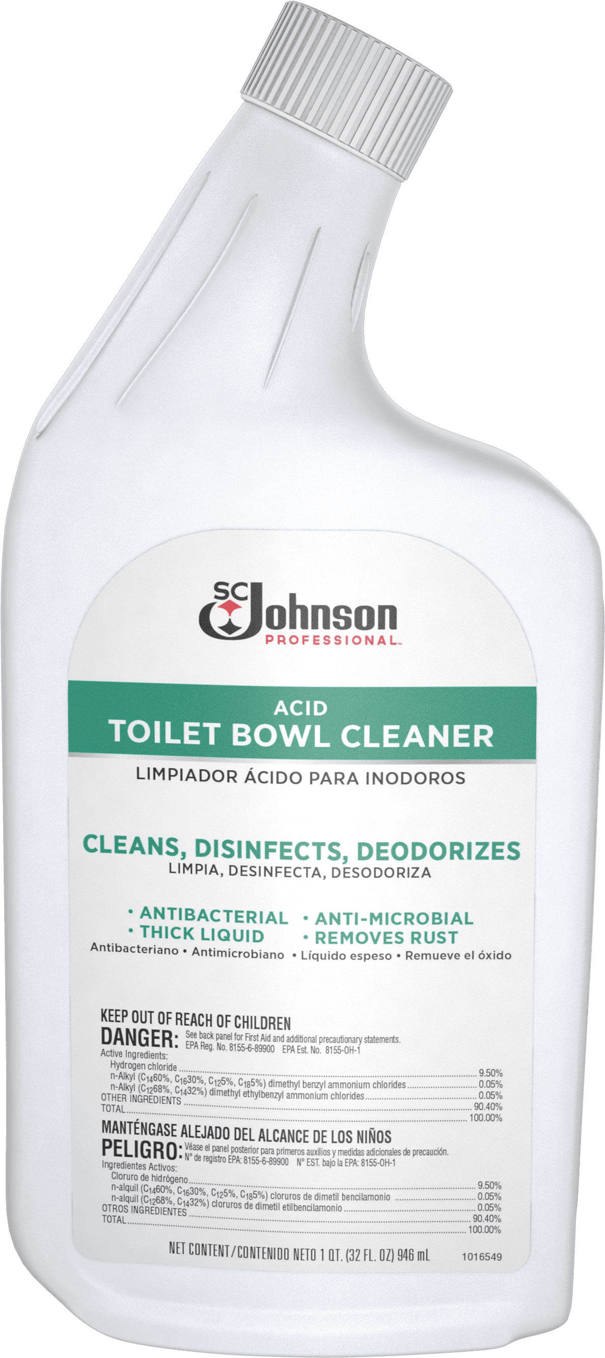 Sc Johnson Professional Toilet Bowl Cleaners - Bottle Clipart - Large ...