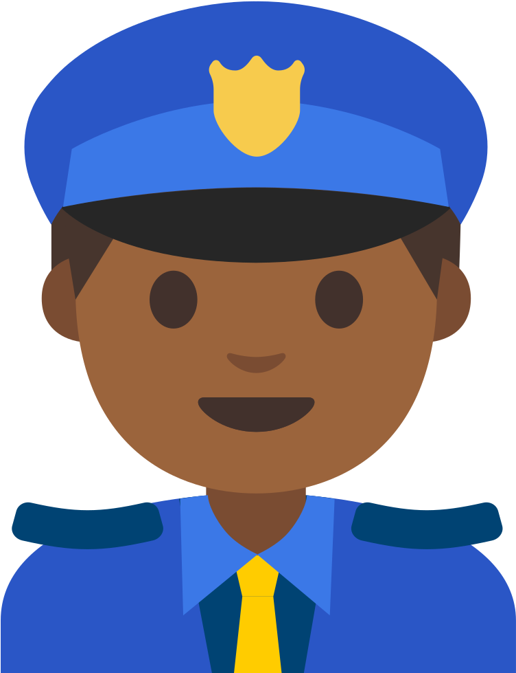 Emoji U1f46e 1f3fe - Man Police Officer Emoji Clipart - Large Size Png ...