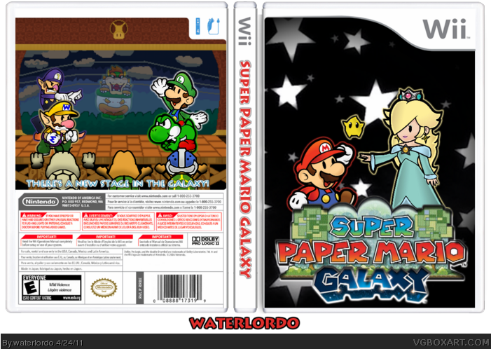 Super Paper Mario Galaxy Box Art Cover - Super Paper Mario Galaxy ...