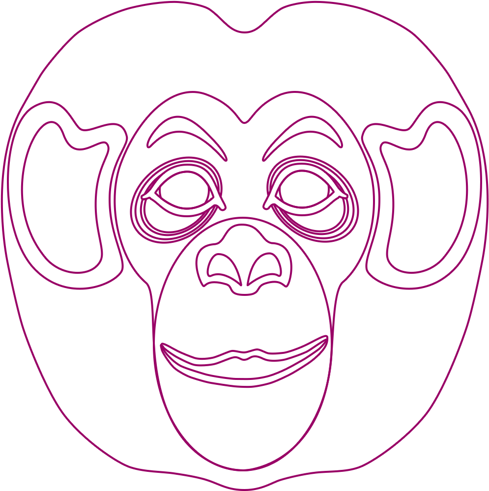 Download Monkey Face Mask To Colour Png Clipart Png Download - PikPng