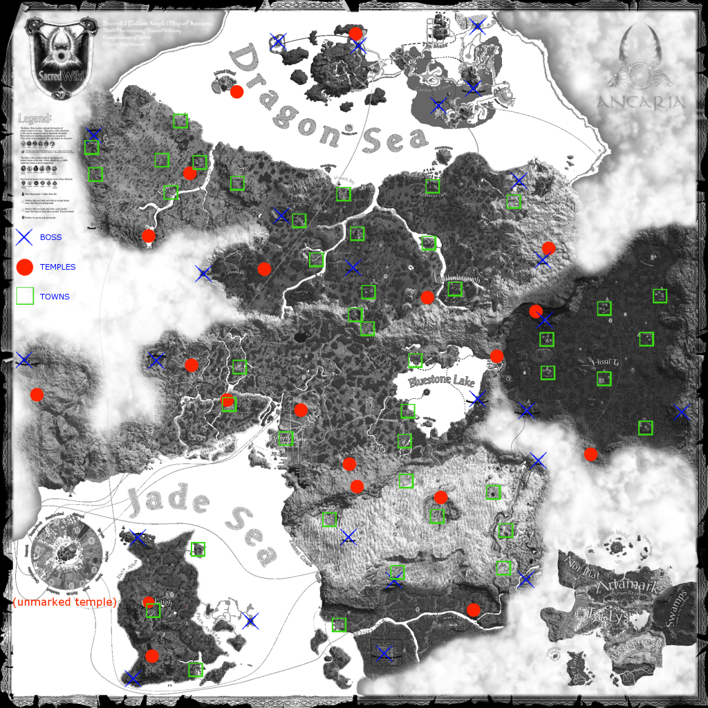 Sacred 2 Full Map Clipart - Large Size Png Image - PikPng