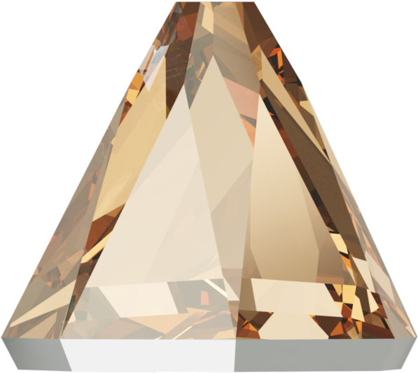 Swarovski 2019 Round Spike Flat Back Crystal Golden - Triangle Clipart ...