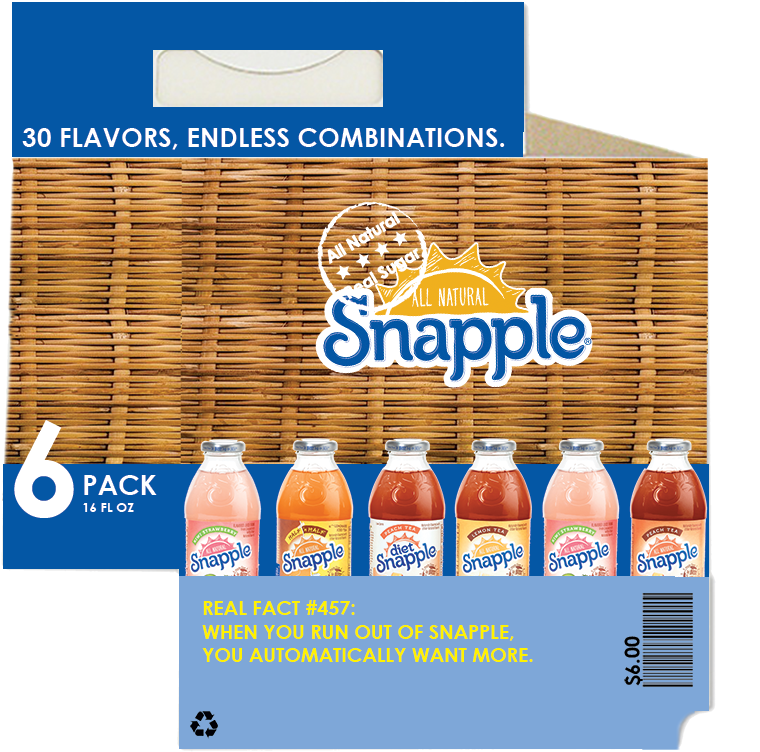 Snapple Diet Blend Tea - Plastic Bottle Clipart - Large Size Png Image ...