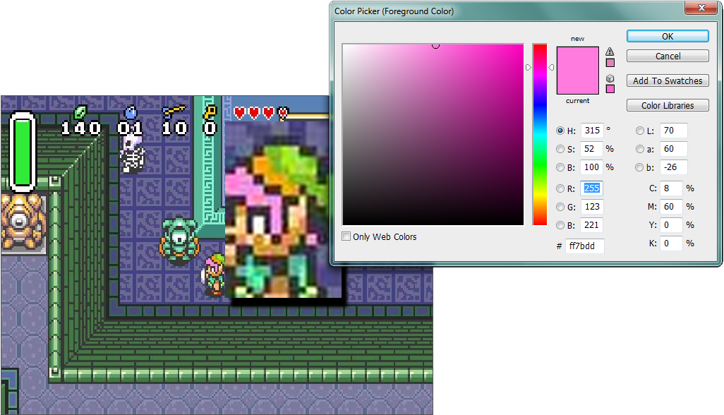 It's Hair And It's Pink - Pink Hair Snes Link Clipart - Large Size Png ...