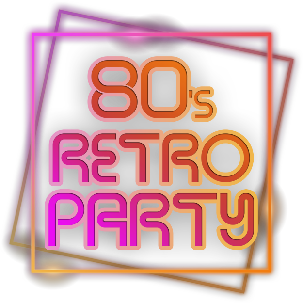 80's Retro Party Logo Clipart - Large Size Png Image - PikPng