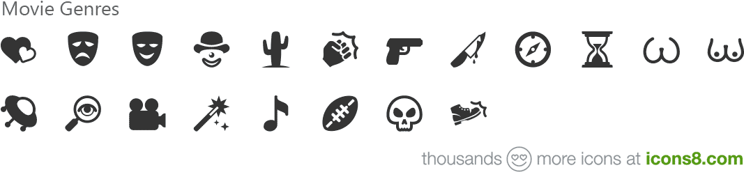 Movie Vector Genre - Movie Genres Png Clipart - Large Size Png Image ...