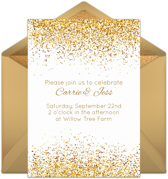 Download We Just Love This Free "golden Day" Party Invitation - White ...