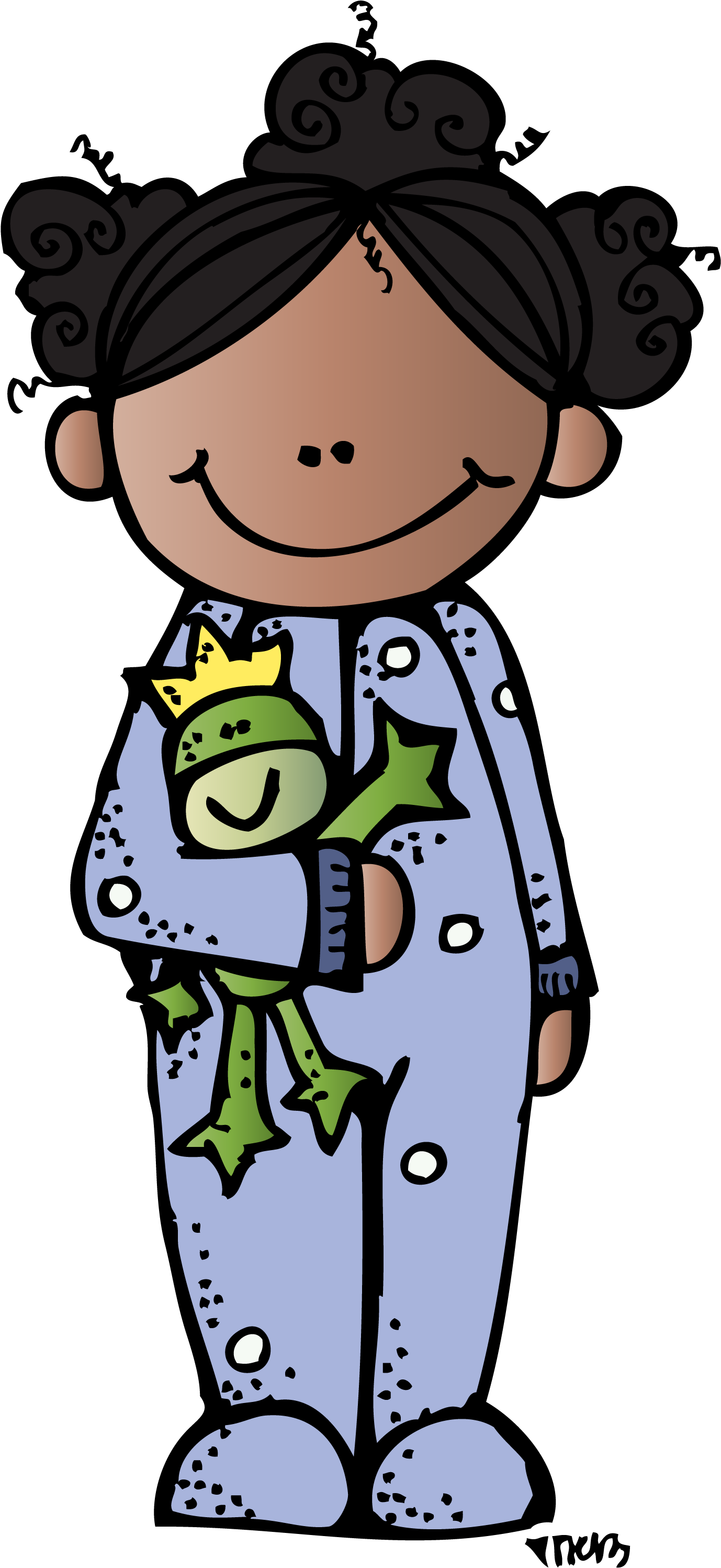 Girl 4 Melonheadz 13 Colored - Illustration Clipart - Large Size Png ...