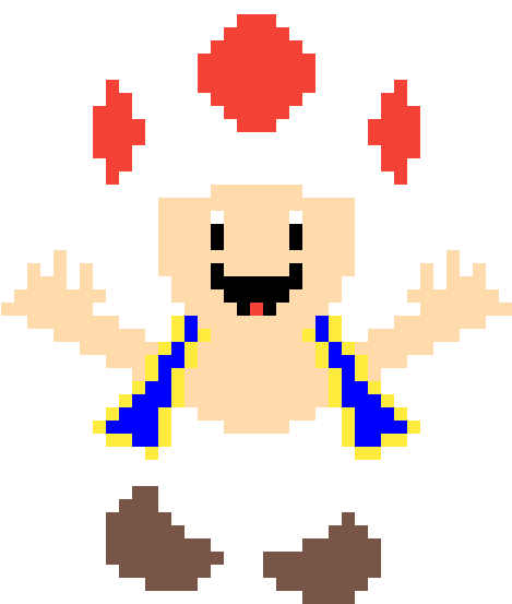 Super Mario Bros Toad - Cartoon Clipart - Large Size Png Image - PikPng