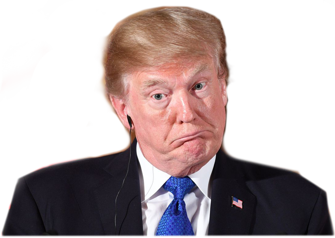 President Trump - Donald Trump With Headphones Clipart - Large Size Png ...