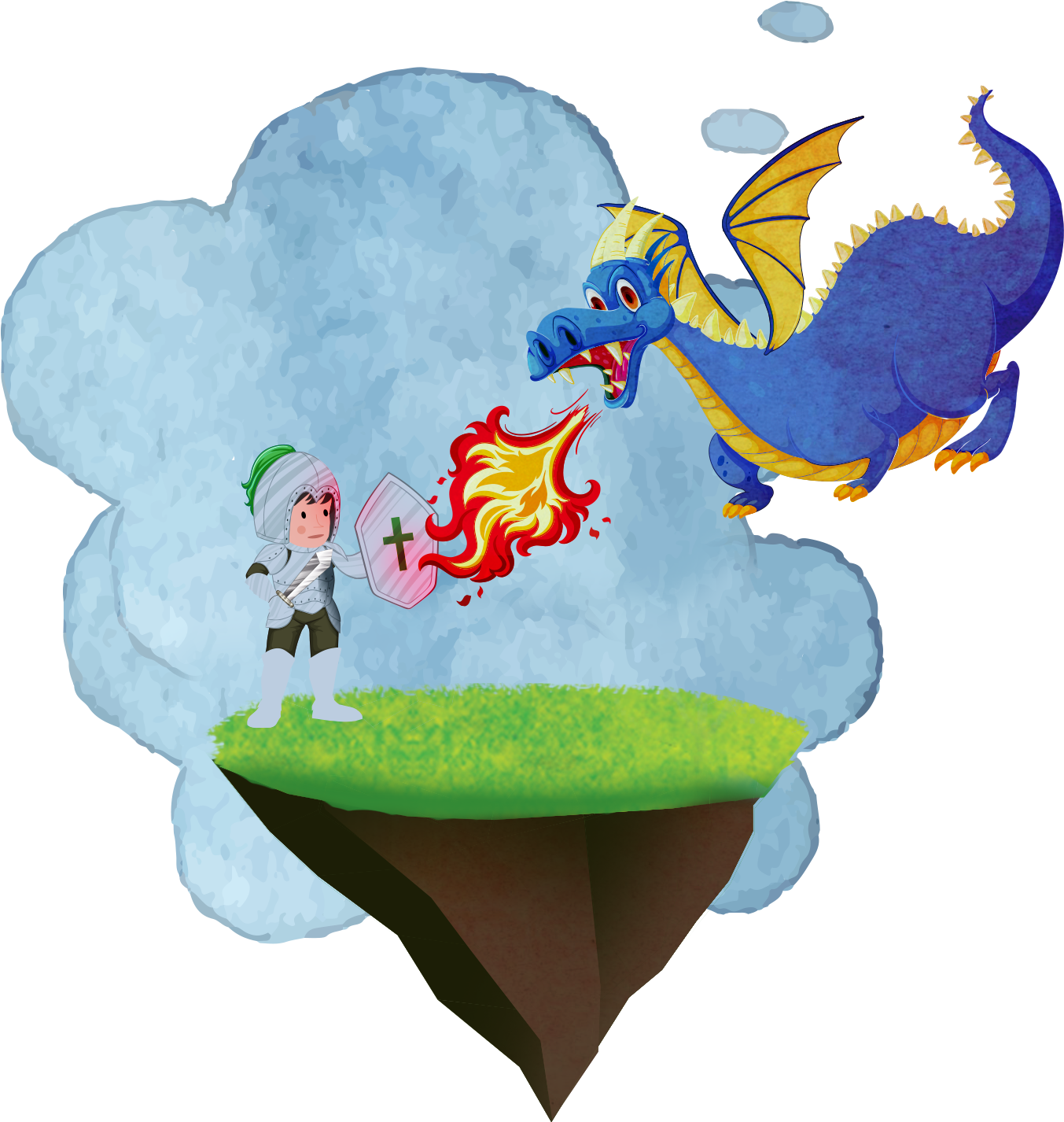 Dragon-scene - Illustration Clipart - Large Size Png Image - PikPng