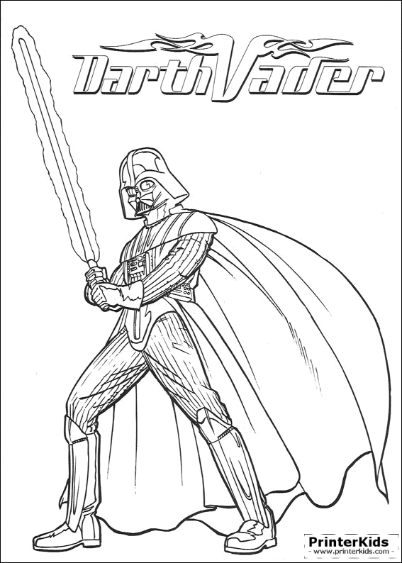 Star Wars Mighty Darth Vader Coloring Page Preview - Darth Vader ...