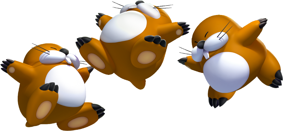 New Super Mario - Monty Mole Mario Party Clipart - Large Size Png Image ...