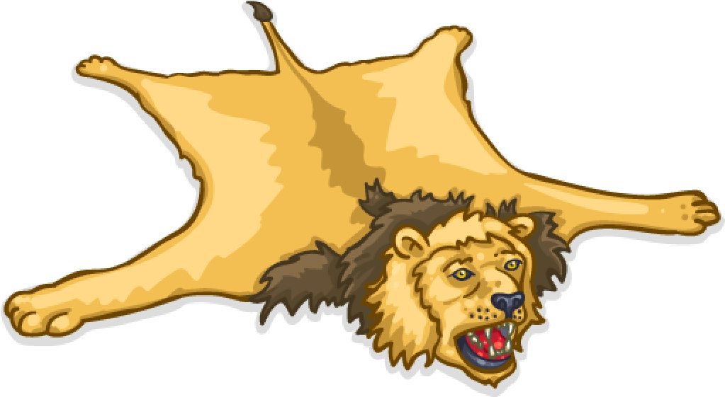 Rug Clipart At Getdrawings - Lion Rug Cartoon - Png Download - Large ...