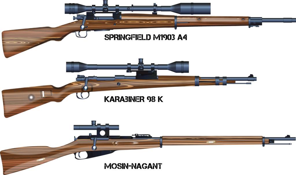 Vector Free Sniper Rifles Of World War Ii - Ww2 Guns Sniper Clipart ...