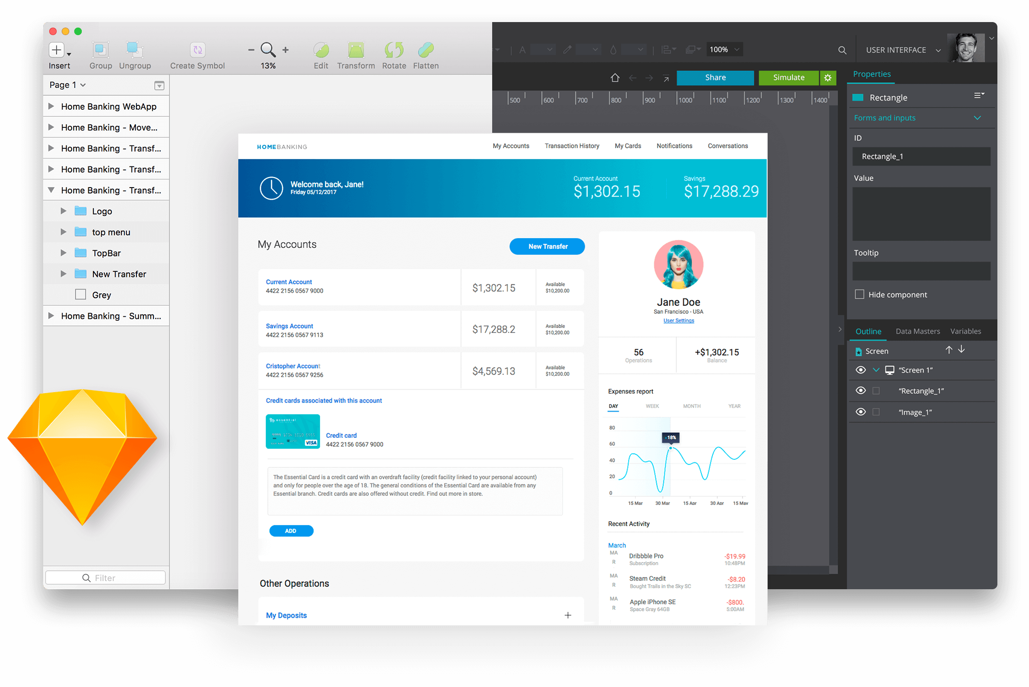 Sketch Plug-in Integration With Justinmind - Web Prototype Clipart - Large Size Png Image - PikPng