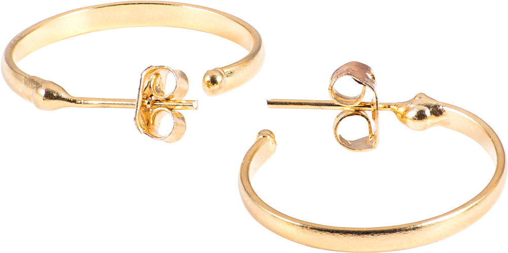 Gold Hoop Earrings , Png Download - Earrings Clipart - Large Size Png ...