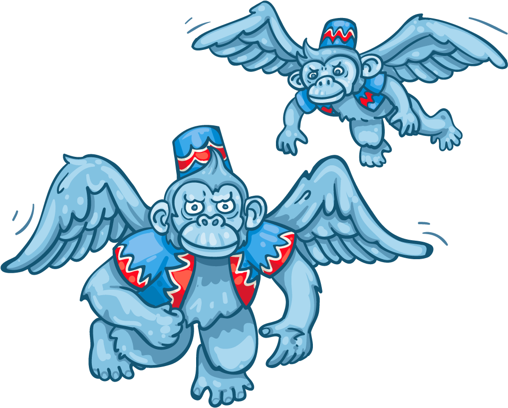 Flying Monkeys - Flying Monkey Clip Art - Png Download - Large Size Png Image - PikPng