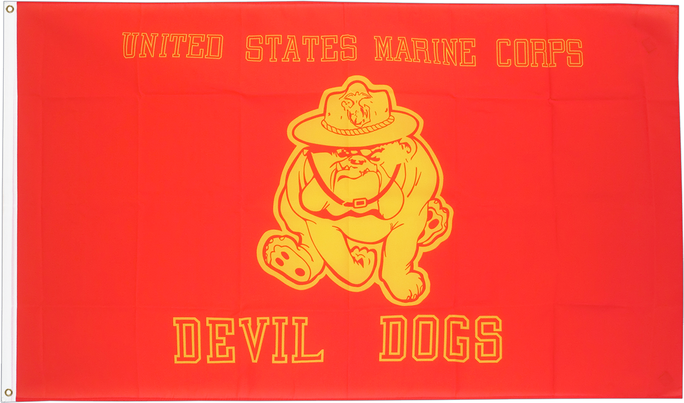 Usa Devil Dogs Ft Flag - Usmc Devil Dog Clipart - Large Size Png Image ...