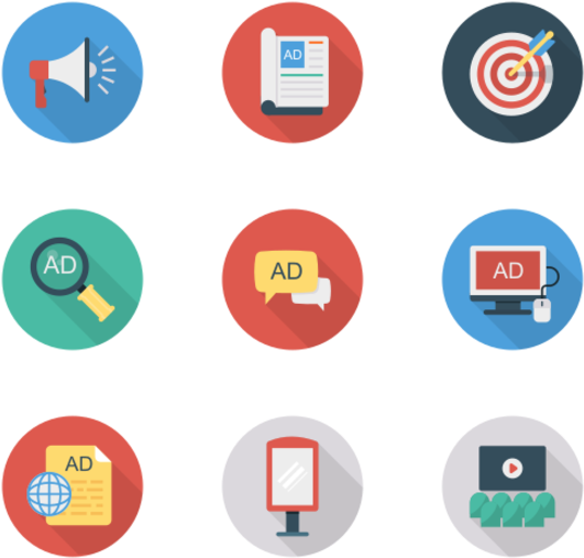 Advertising - Circle Clipart - Large Size Png Image - PikPng