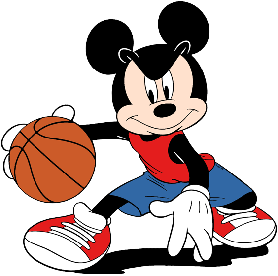 Mickey Mouse Playing Basketball - Mickey Mouse Basketball Coloring ...