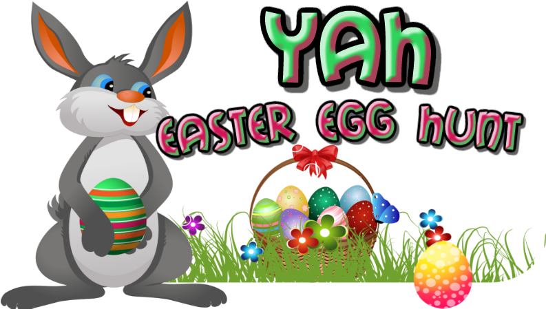 Yah Egghunt 1 - Easter Bunny Transparent Background Clipart - Large ...