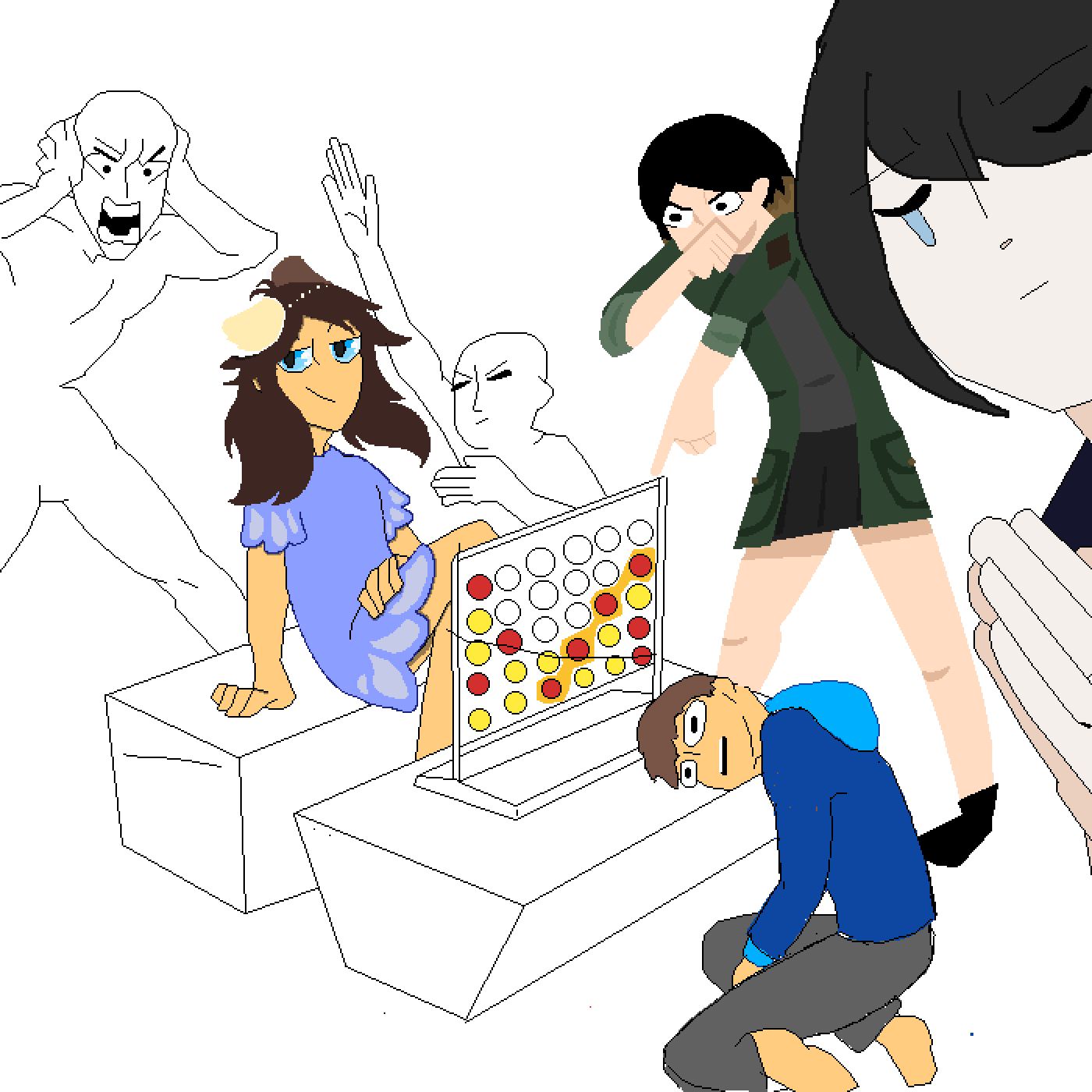 Connect Four Collab - Connect 4 Draw The Squad Clipart - Large Size Png ...