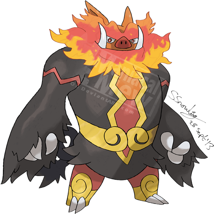 336kib, 700x707, Mega Emboar - Fakemon Mega Evolutions Clipart - Large ...