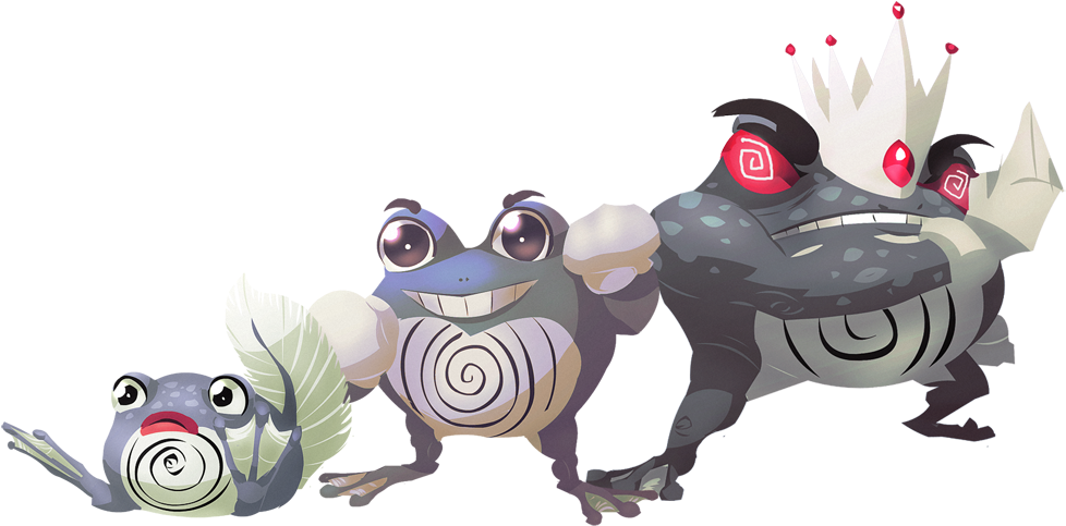 Pkmnathon Poli Family - Cartoon Clipart - Large Size Png Image - PikPng