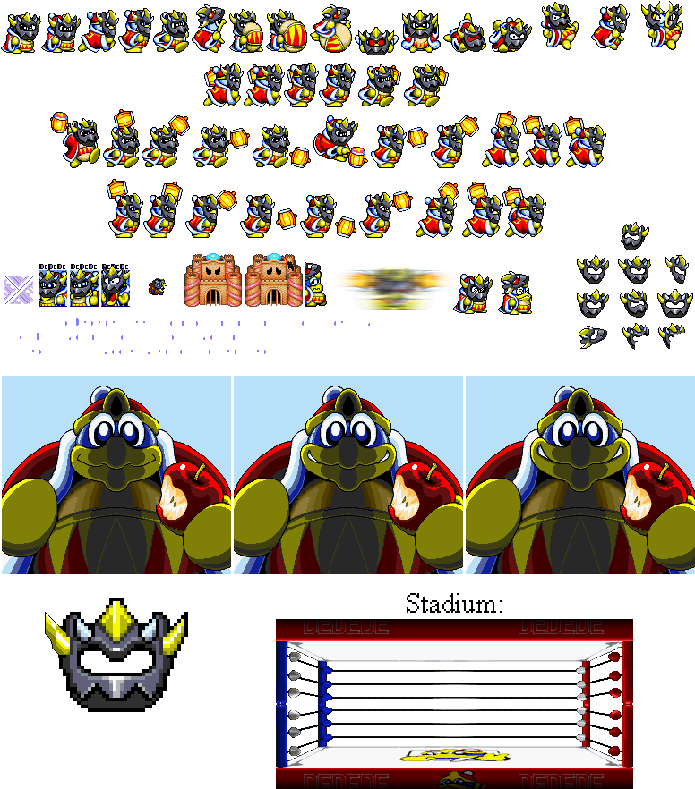 February 22nd, 2011, - Kirby Masked Dedede Sprite Clipart - Large Size ...