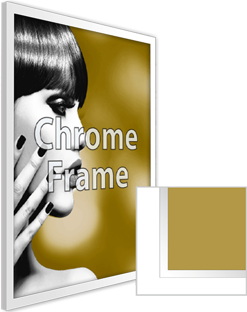 Chrome Frame With Print - Poster Clipart - Large Size Png Image - PikPng