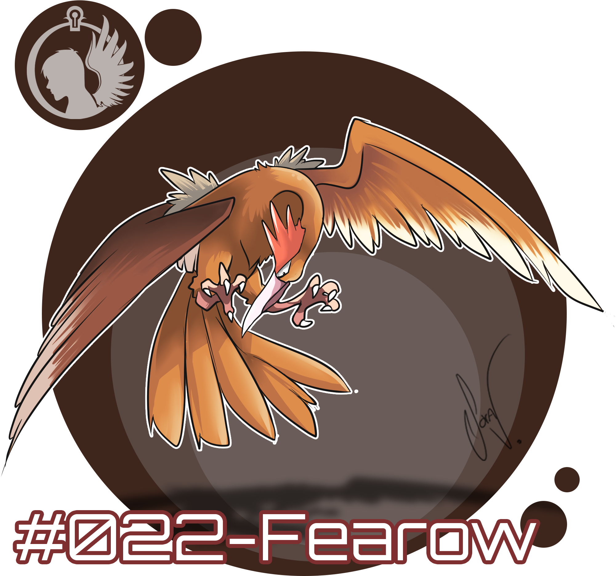022-fearow - Cartoon Clipart - Large Size Png Image - PikPng