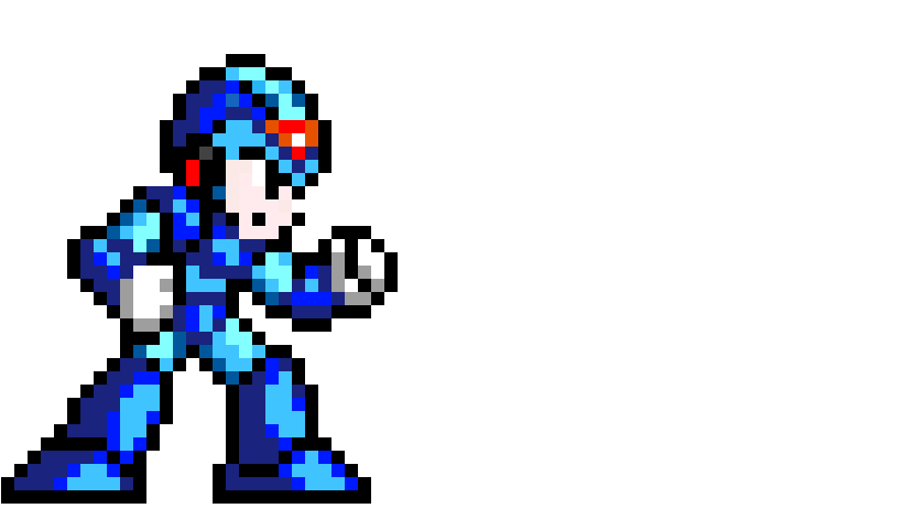 Megaman X - Mega Man X Pixel Clipart - Large Size Png Image - PikPng